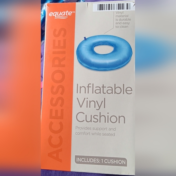 Equate | Other | Blue Vinyl Inflatable Cushion | Poshmark